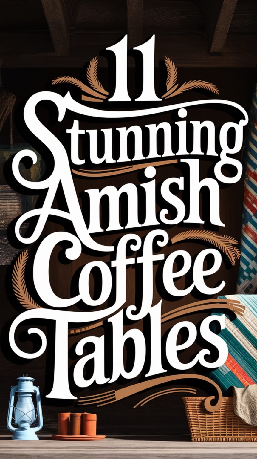 11 Stunning Amish-Style Coffee Tables to Transform Your Living Room ...