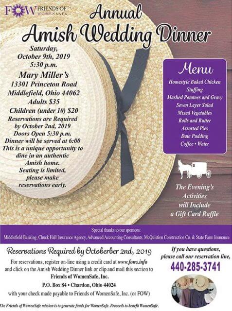 Geauga County “Amish Wedding Dinner” Event Open To Public - Amish America