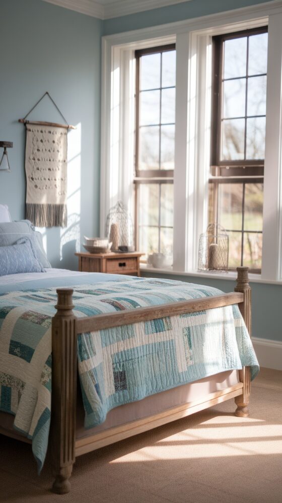 15 Amish-Style BLUE Bedroom Designs You’ll Love - Amish America