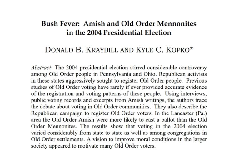 Do Amish Vote? Republican or Democrat? - Amish America