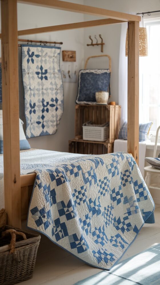 15 Amish-Style BLUE Bedroom Designs You’ll Love - Amish America