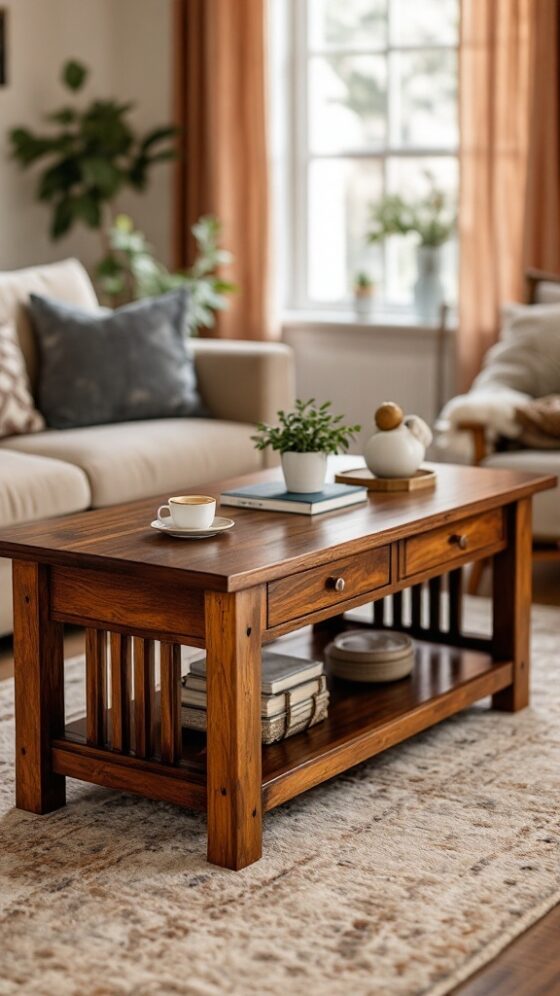 11 Stunning Amish-Style Coffee Tables to Transform Your Living Room ...